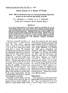 Assam lemon as a source of pectin. I. Effect of method of extraction ...
